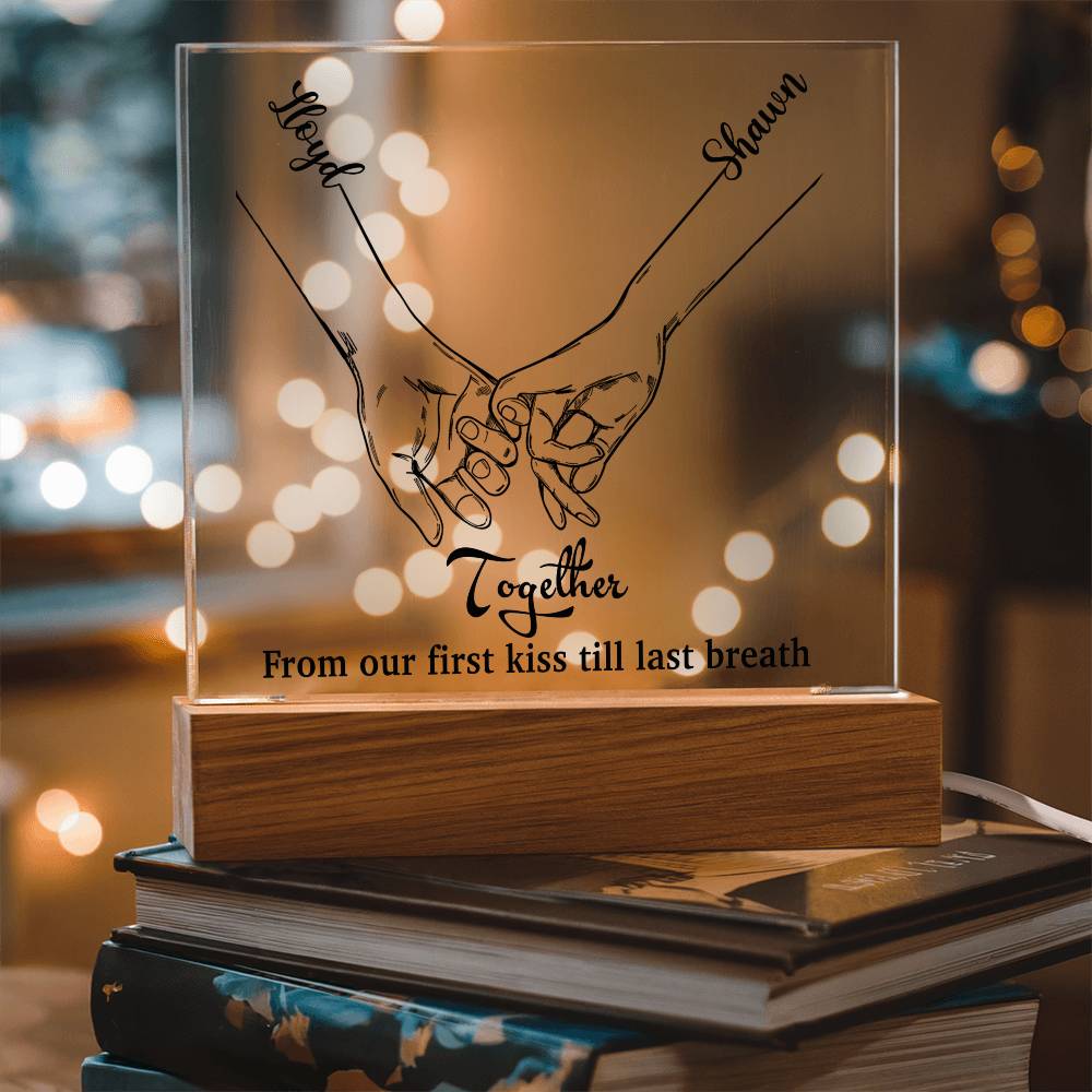 square acrylic plaque for couples | StylishGears