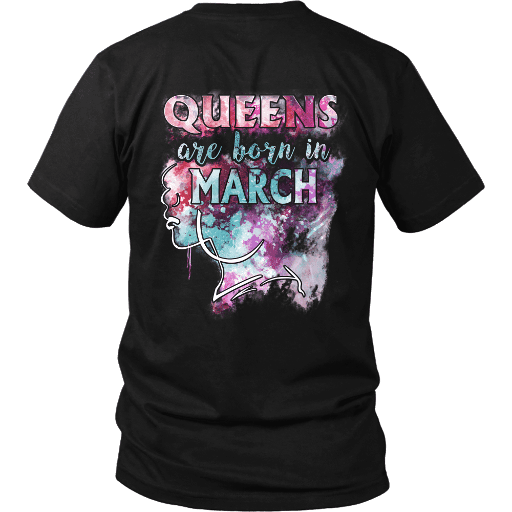 **Limited Edition** March Born Queens Back Print Shirt | StylishGears